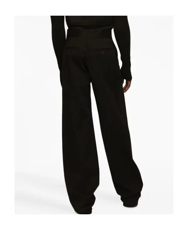 Dolce & Gabbana Logo Plaque Cotton Trousers