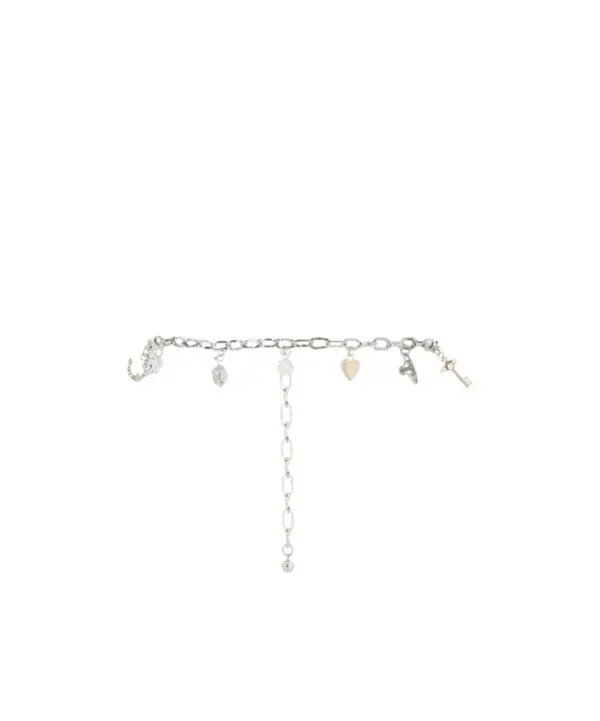 VIVIENNE WESTWOOD Charm Embellished Chain Belt - Silver