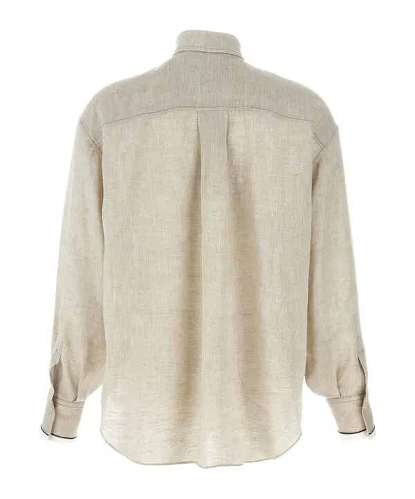 Brunello Cucinelli Contrast Stitched Shirt