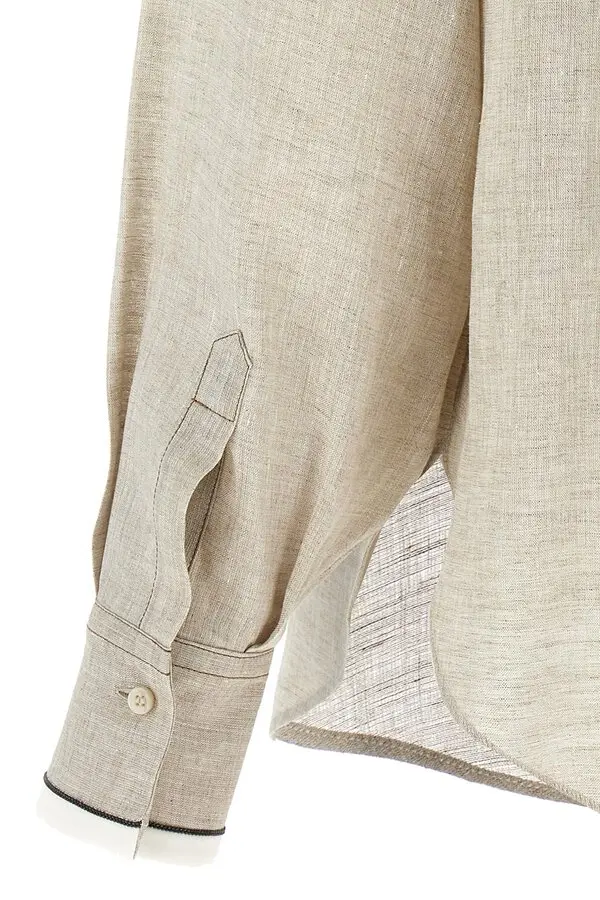 Brunello Cucinelli Contrast Stitched Shirt