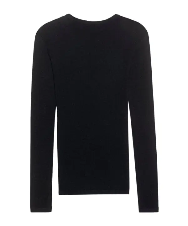 LISA YANG Crew Neck Long Sleeve T-shirt - Black