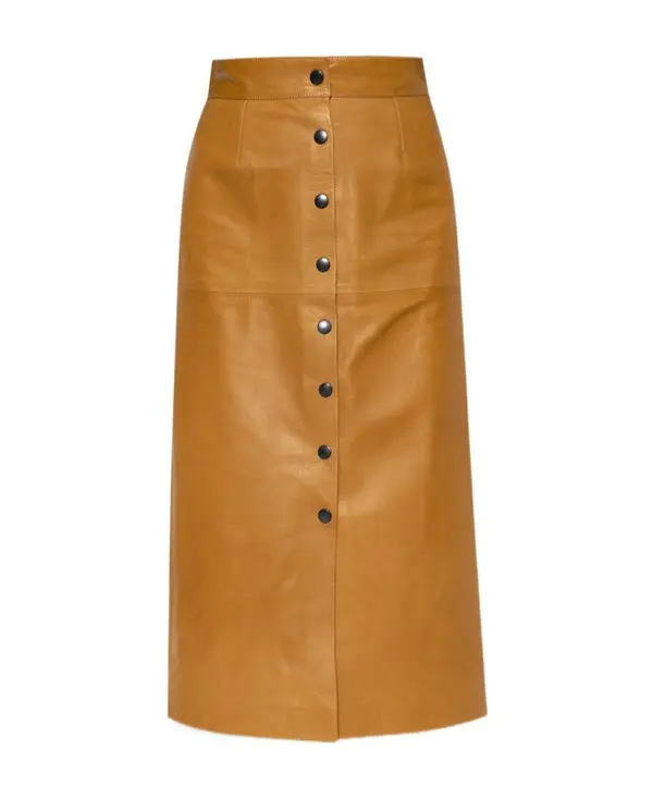 Isabel Marant Étoile Blehor Leather Midi Skirt