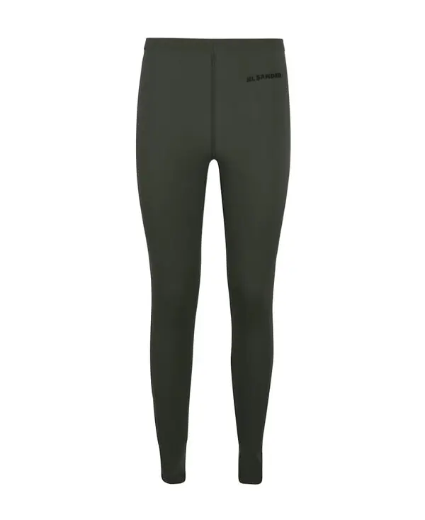 JIL SANDER Logo Printed High-waisted Leggings - Black