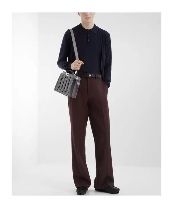 Fendi V-neck Buttoned Cardigan With Ff Embossing - Blue