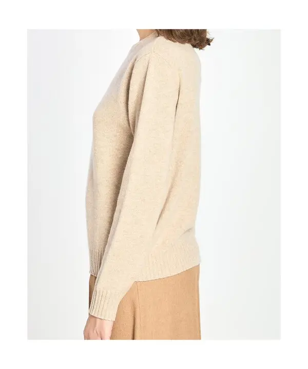 Max Mara Cinema Crewneck Knitted Jumper - Beige