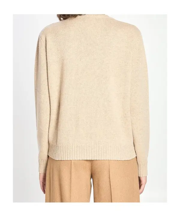 Max Mara Cinema Crewneck Knitted Jumper - Beige