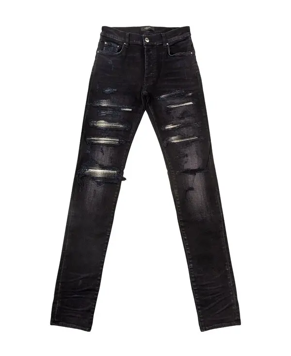 Amiri Distressed Skinny Jeans - Black