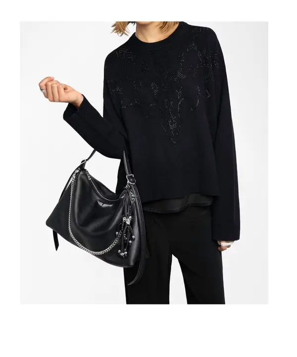 Zadig&Voltaire Markuz Knitted Jumper With Rhinestone Embellishments
