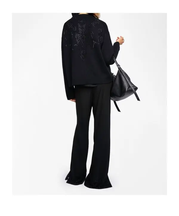 Zadig&Voltaire Markuz Knitted Jumper With Rhinestone Embellishments