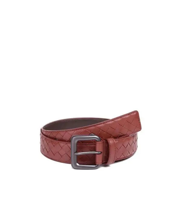 Bottega Veneta Woven Leather Belt - Brown