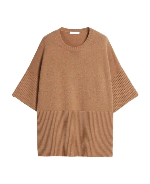 Max Mara Oversized Crewneck Knit T-shirt - Brown