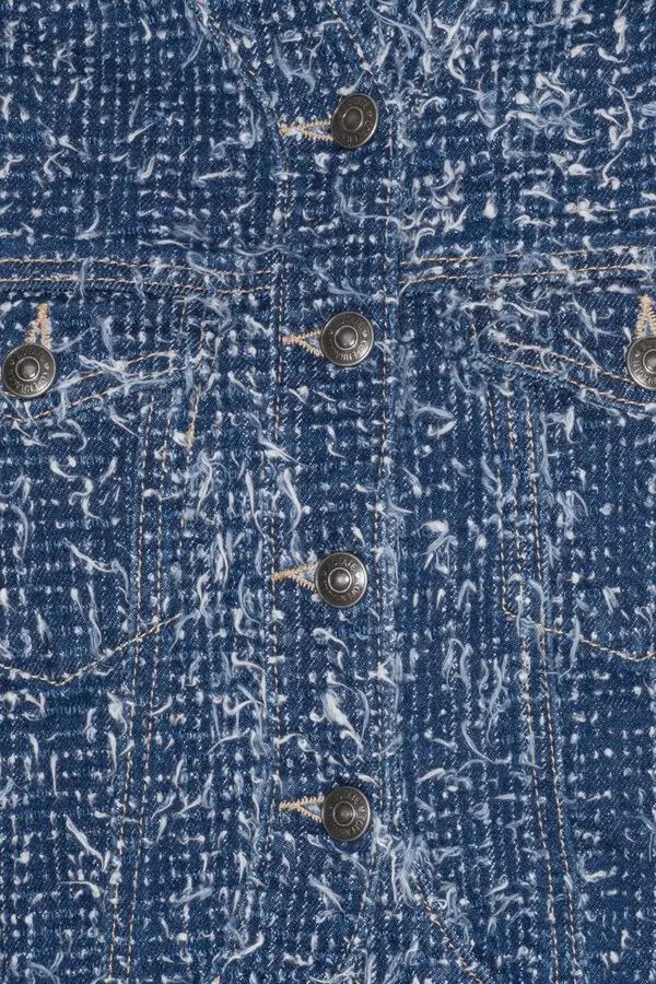 ROTATE BY BIRGER CHRISTENSEN Long Sleeve Denim Jacket - Blue