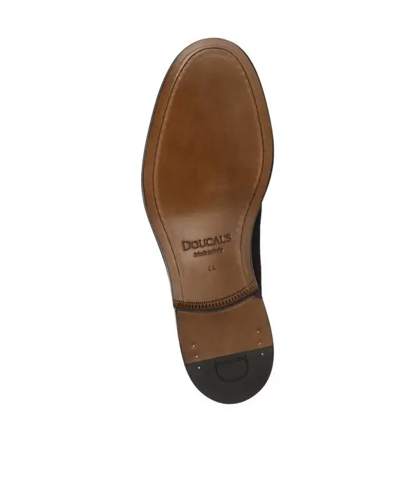 DOUCAL'S Suede Slip-on Loafers - Black