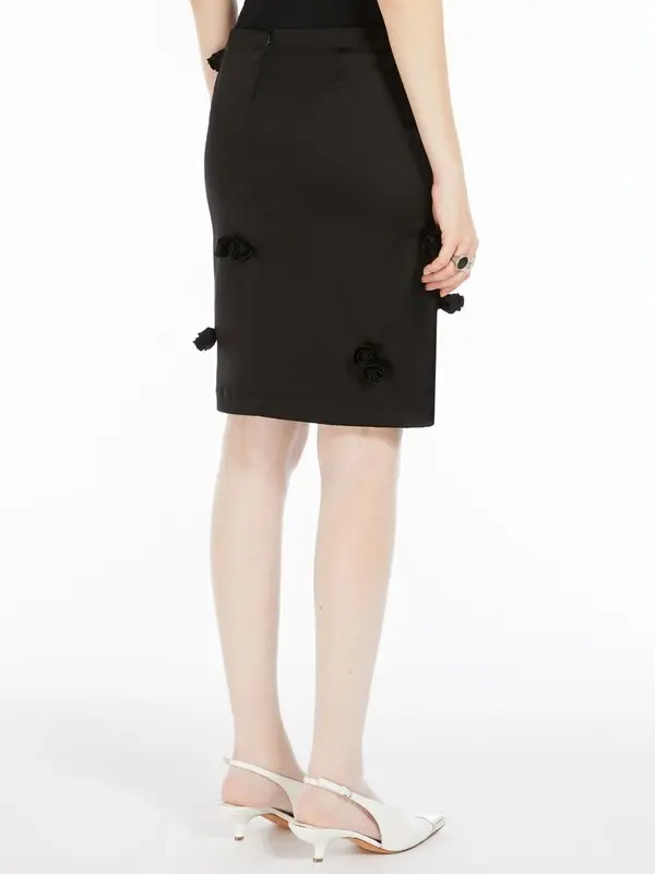 Sportmax Borbona Mini Skirt With Rose Embellishments