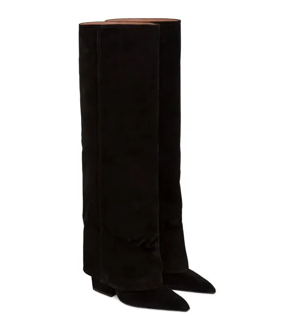 Paris Texas Knee-high Boots With Chunky Heel - Black
