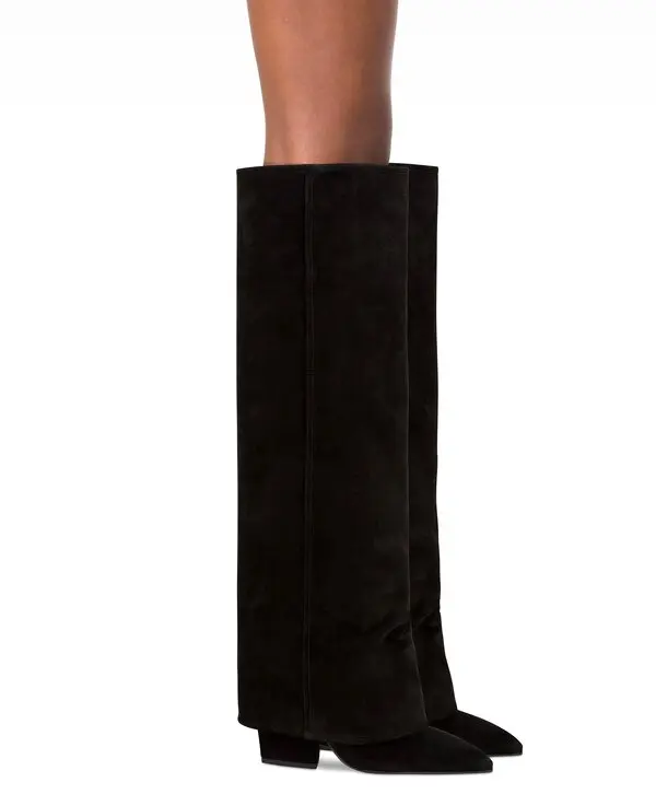 Paris Texas Knee-high Boots With Chunky Heel - Black
