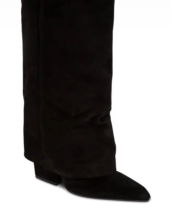 Paris Texas Knee-high Boots With Chunky Heel - Black
