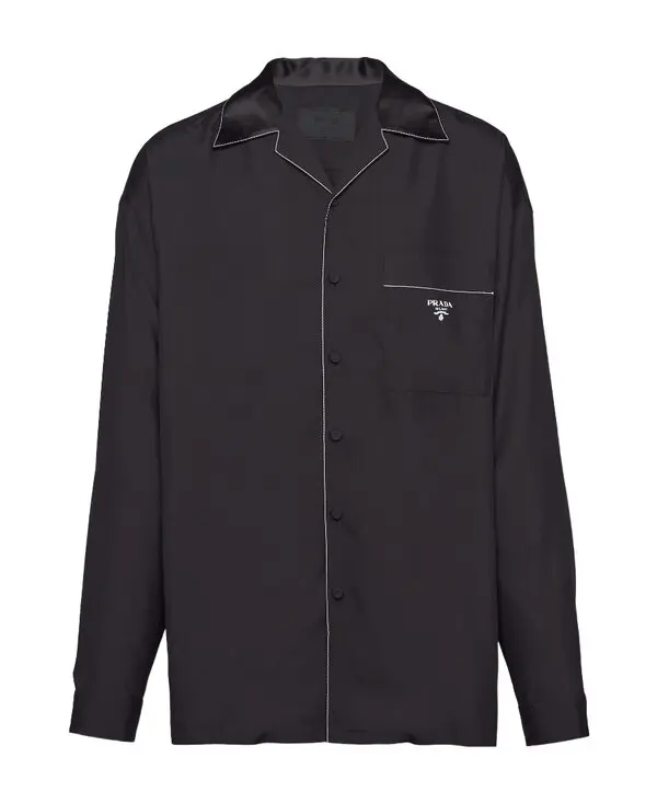Prada Contrasting-trim Button-up Shirt
