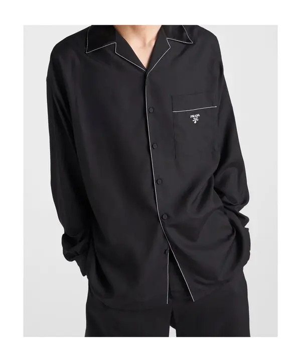 Prada Contrasting-trim Button-up Shirt