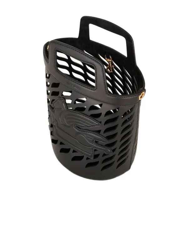 Etro Coffa Cut-out Bucket Bag - Black