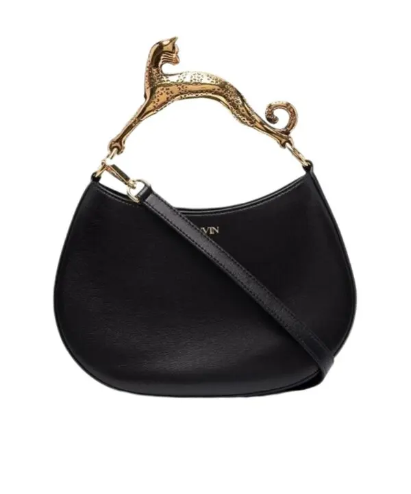 LANVIN Embellished Handle Zipped Tote Bag - Black