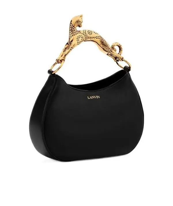 LANVIN Embellished Handle Zipped Tote Bag - Black