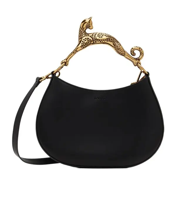 LANVIN Embellished Handle Zipped Tote Bag - Black