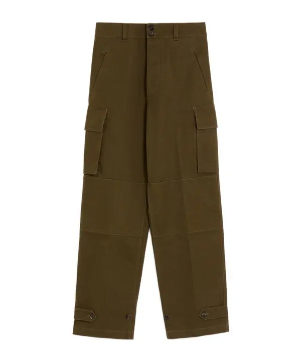 Valentino Garavani Logo Plaque Cargo Pants - Green