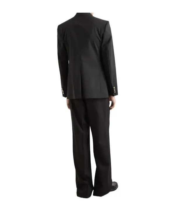 Dolce & Gabbana Martini-fit Gold-button Double-breasted Suit - Black