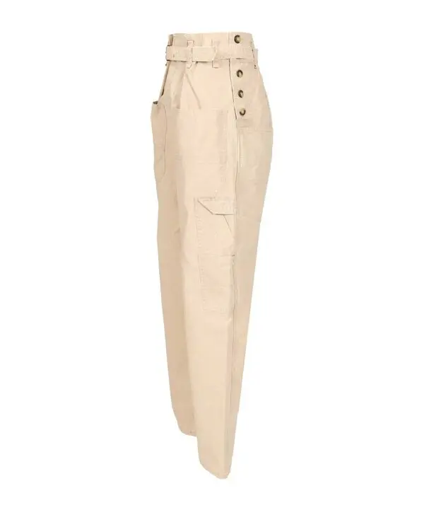 Isabel Marant Étoile Belted High Waisted Loose Fit Cargo Pants