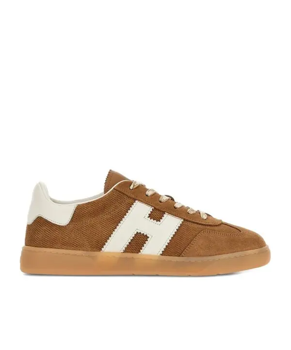 Hogan Sneakers With Serrated Side H Detail - Brown