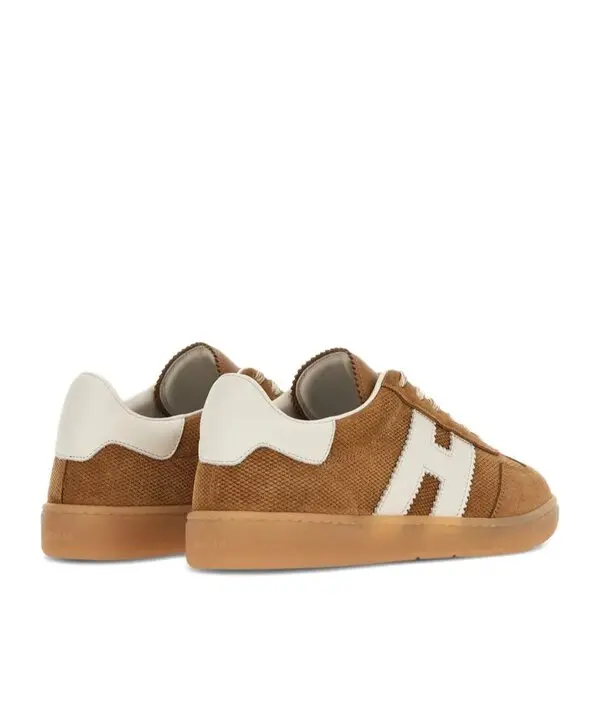 Hogan Sneakers With Serrated Side H Detail - Brown