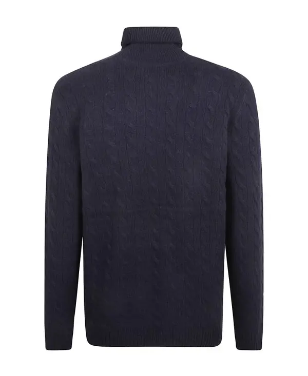 Polo Ralph Lauren Embroidered Roll Neck Jumper - Black