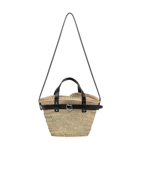 Coperni Logo Plaque Interwovened Shoulder Bag - Beige