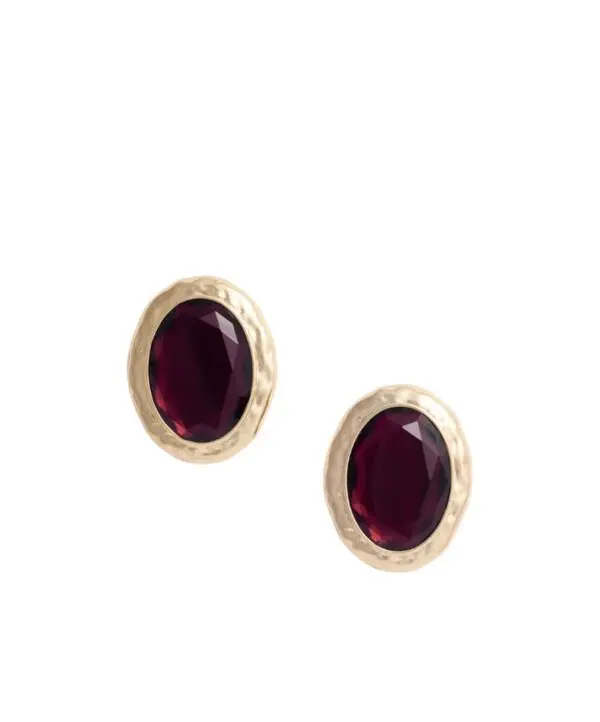 SELF-PORTRAIT Oval-shape Earrings - Golden-red