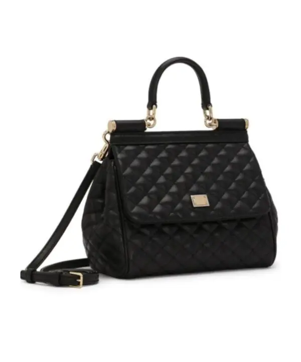 Dolce & Gabbana Sicily Quilted Handbag - Black