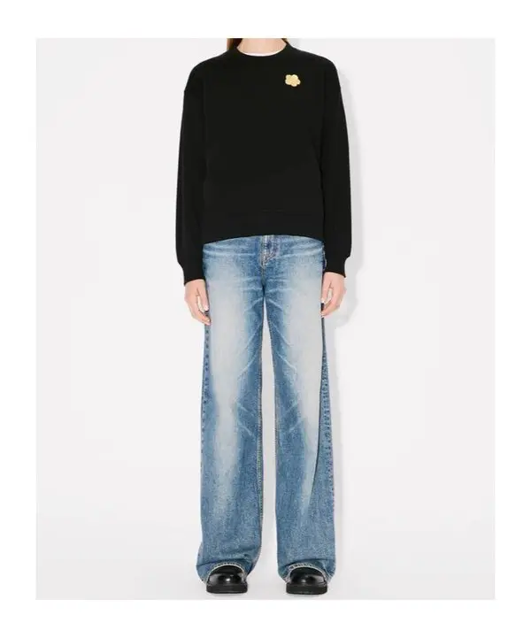 Kenzo Boke Flower Embroidered Sweatshirt - Black