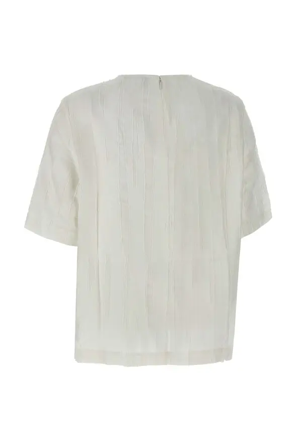 Loulou De Saison Textured Short-sleeve Top