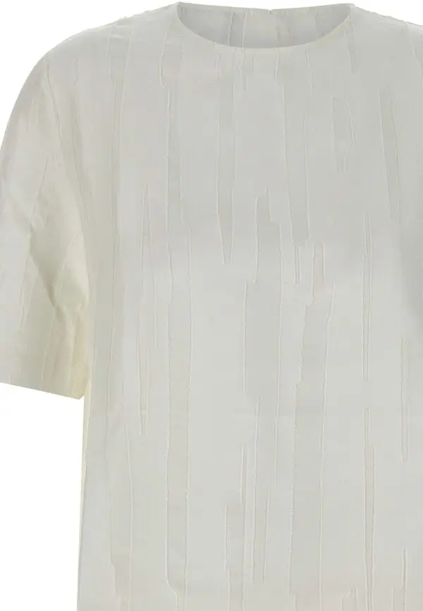 Loulou De Saison Textured Short-sleeve Top