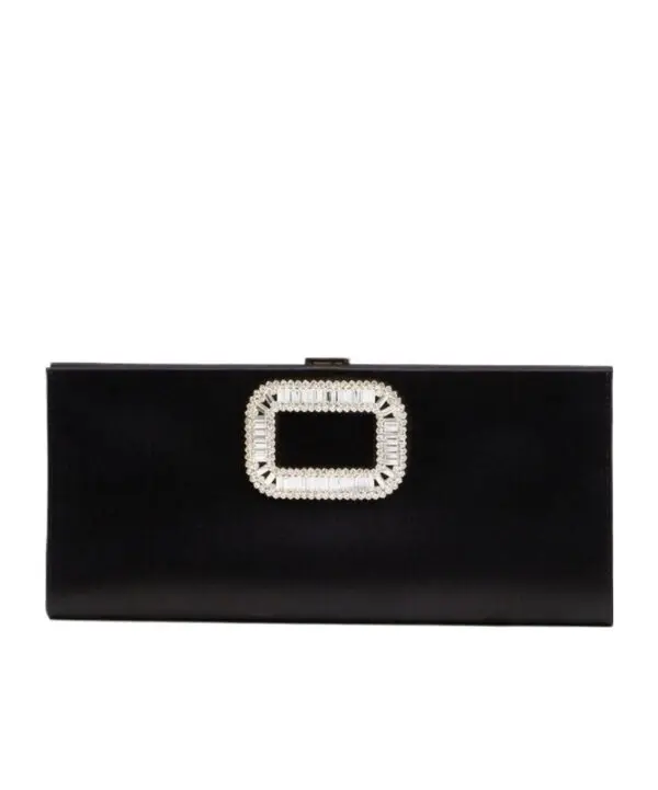 ROGER VIVIER Embellished Clutch Bag - Black