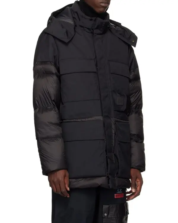C.P. COMPANY Hooded Down Puffer Jacket - Black