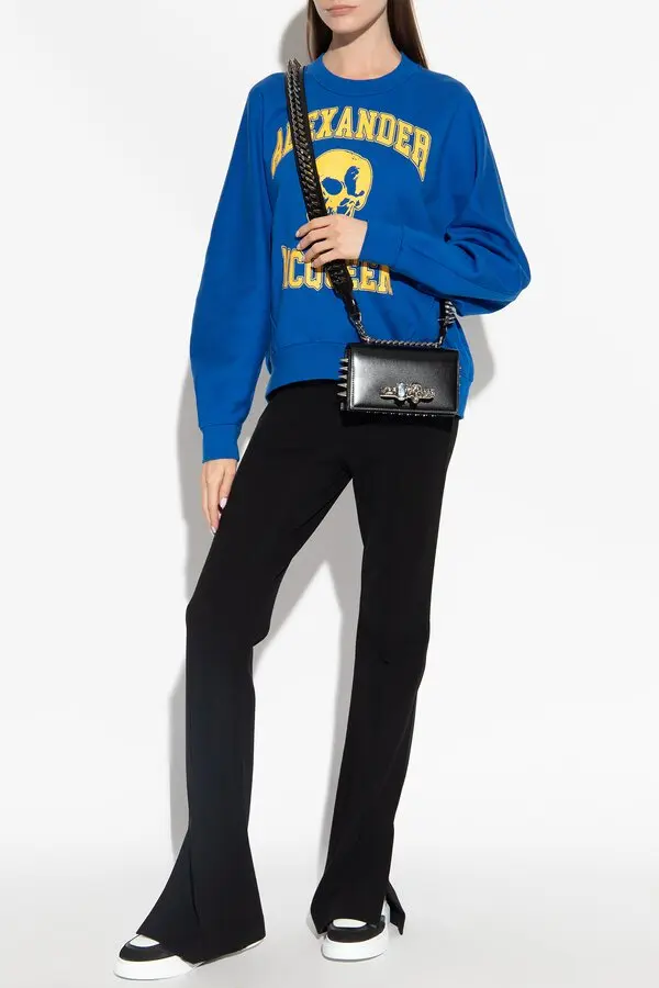 Alexander McQueen Skull Print Crewneck Sweatshirt