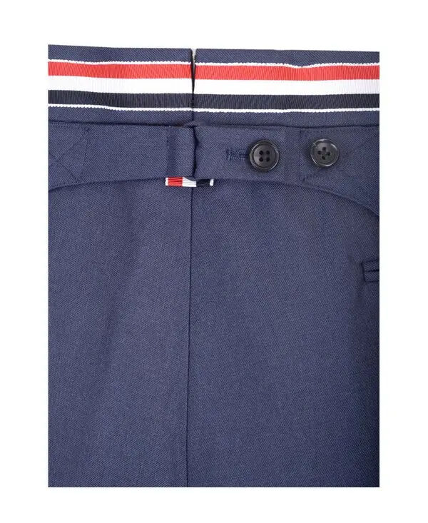 Thom Browne Straight-leg Trousers With Rwb Detail