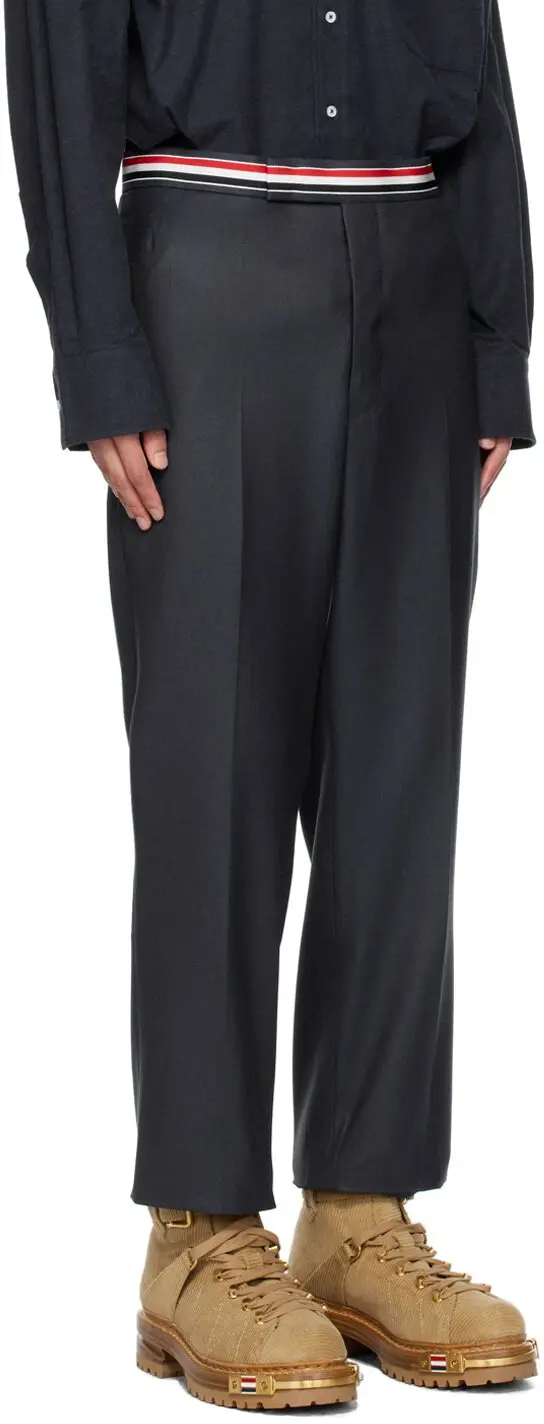 Thom Browne Straight-leg Trousers With Rwb Detail