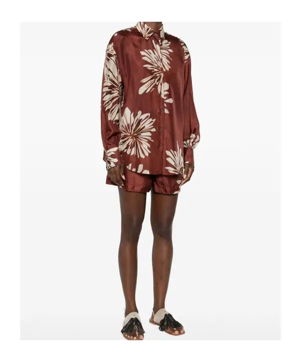 Brunello Cucinelli Floral Printed Shirt - Red