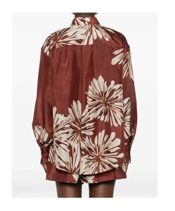Brunello Cucinelli Floral Printed Shirt - Red