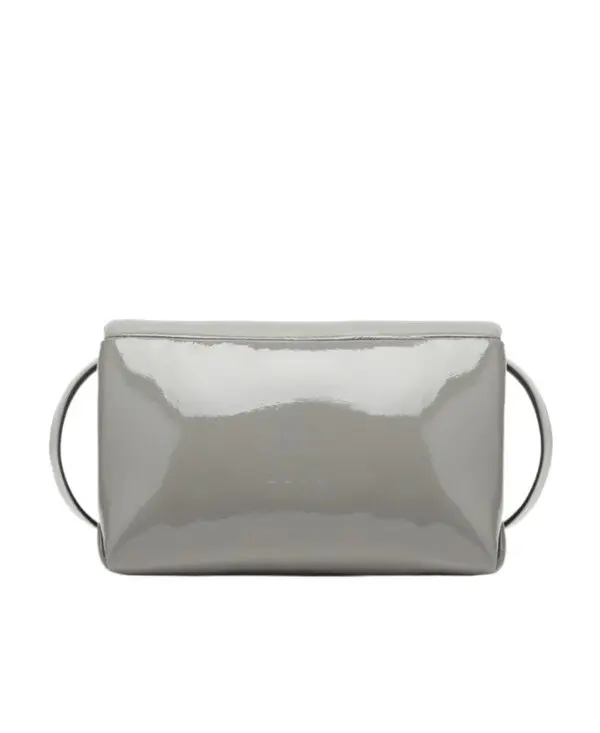 Marni Small Prisma Patent Shoulder Bag - Gray
