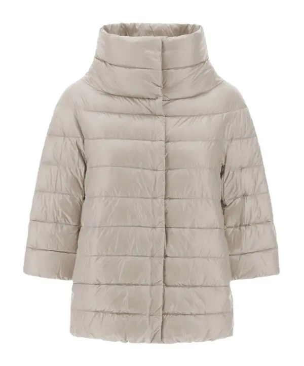 Herno Aminta Down Jacket With Wide Collar - Nude