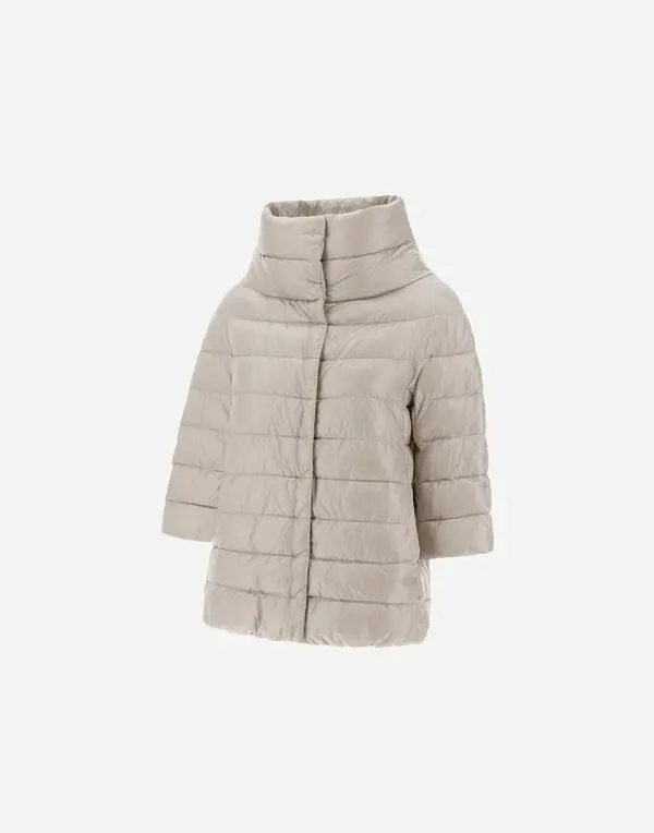 Herno Aminta Down Jacket With Wide Collar - Nude