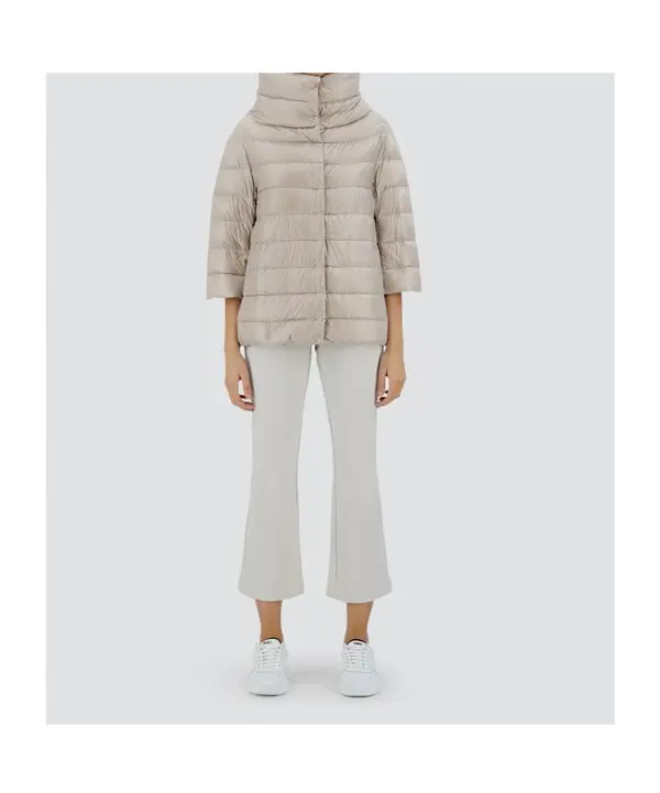 Herno Aminta Down Jacket With Wide Collar - Nude